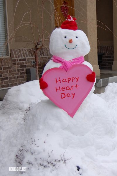 Valentine's Day Snowman