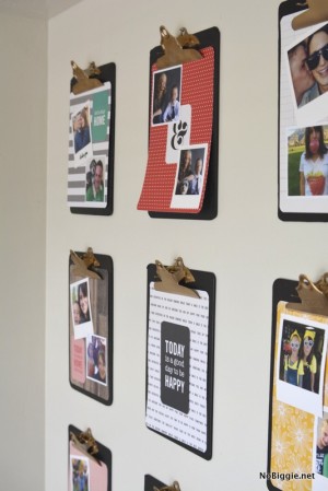 DIY Clipboard Photo Display | NoBiggie