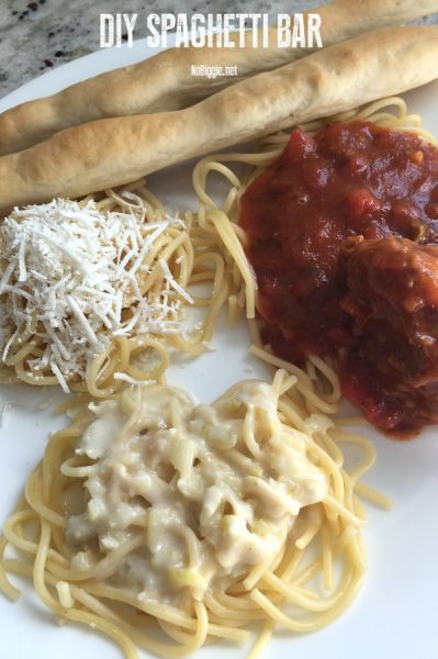 Spaghetti Bar at Home | NoBiggie